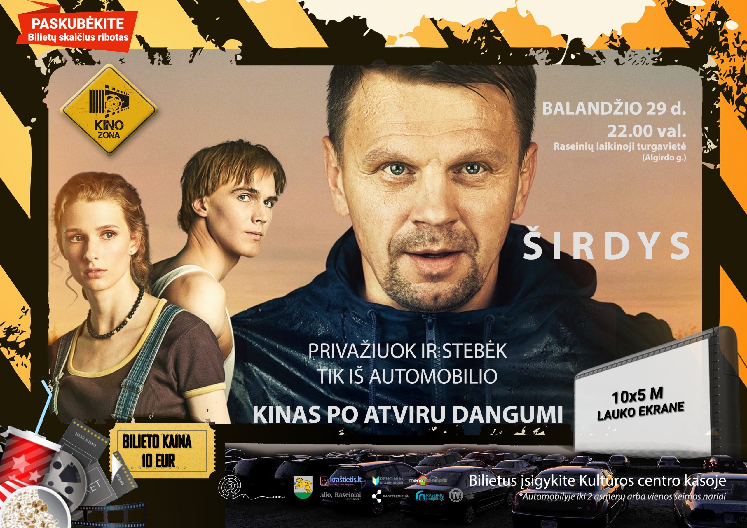 Kinas po atviru dangumi Raseiniuose. Filmas „Širdys“ - Raseinių rajono ...